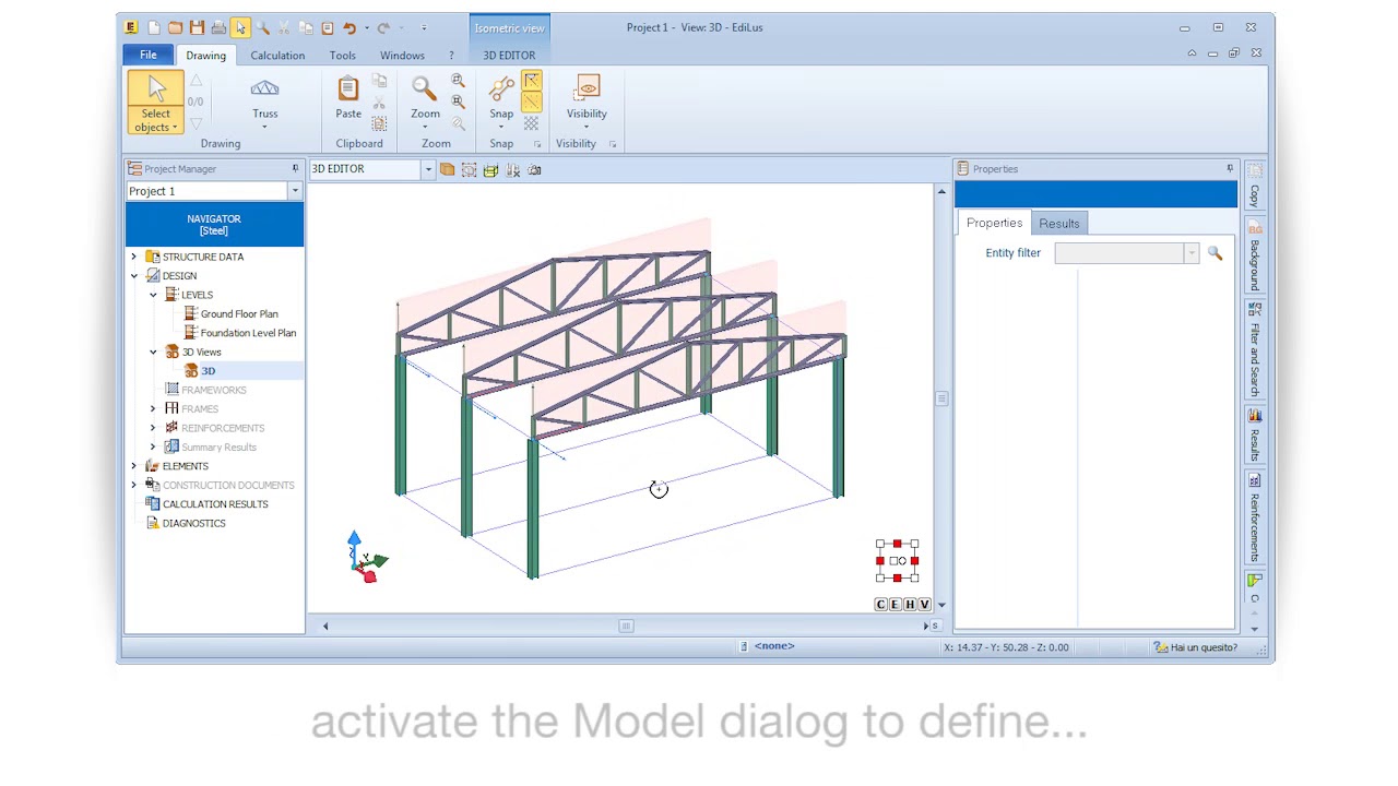 EdiLus Tutorial - Inserting steel trusses - ACCA software