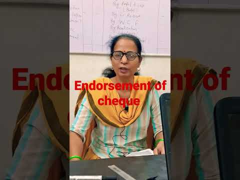 Endorsement of cheque #accounts #finance