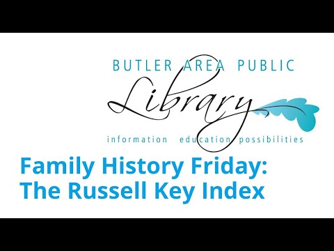 Family History Fridays: The Russell Key Index