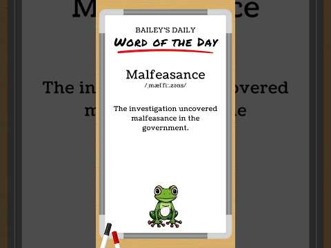 BD: Word of the Day - Malfeasance