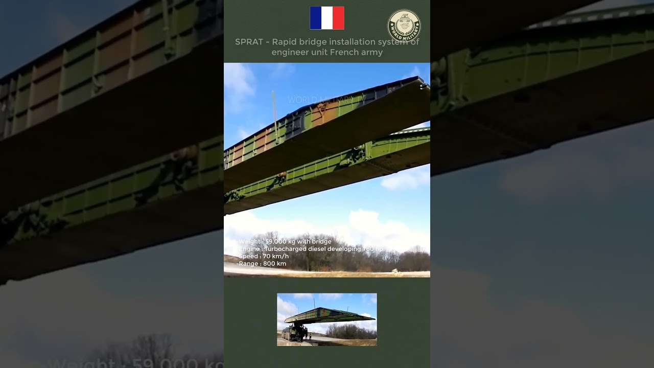SPRAT - Rapid bridge installation system of engineer unit French army  #military #defence