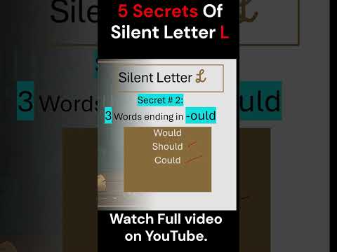5 Secrets of Silent Letter L | #speakfluently#english#learnenglish #silentletters #englishgrammar