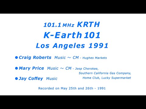K-Earth 101 (KRTH) Los Angeles 1991 LAの人気FM局 KRTH(オールディーズ専門)