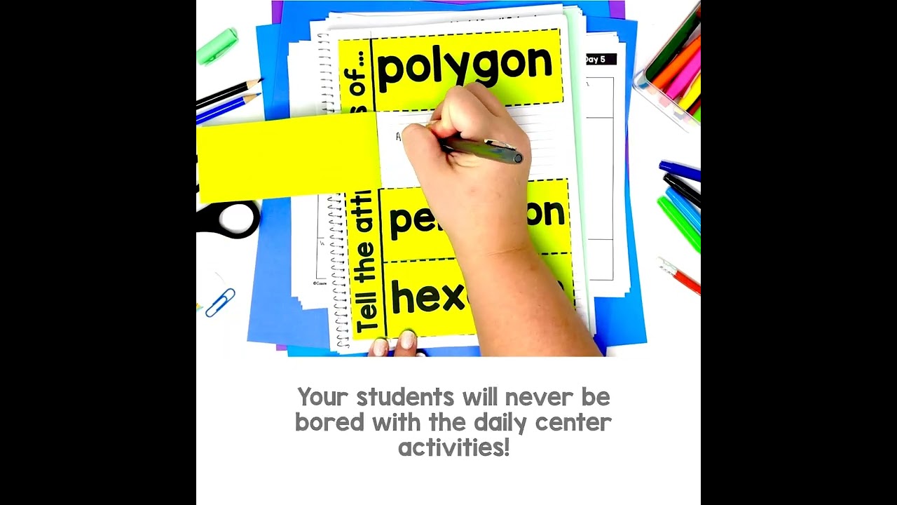 Teaching 3rd Grade Geometry Shapes and Attributes 3.G.1 Lessons Activities Centers