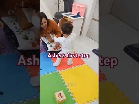 Asher ke First Step. This Moment🥰😘