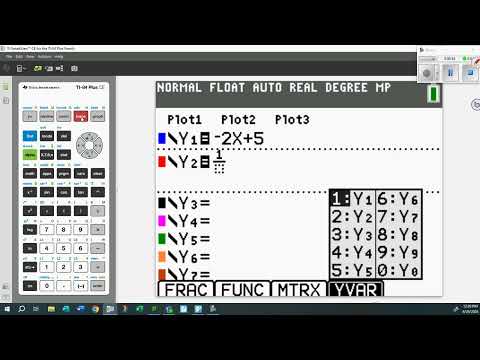 Math 20 1 Graphing a Reciprocal Function on your calculator using VARS