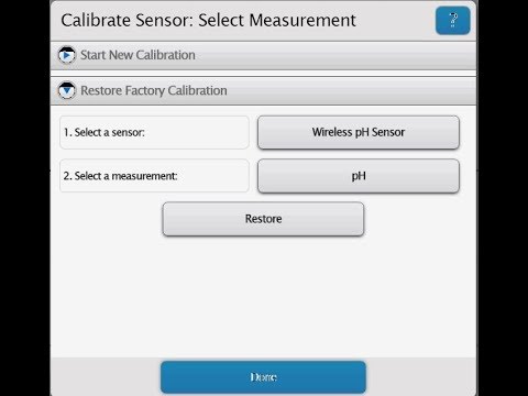 How Do I Restore the Factory Calibration for a Wireless Sensor?