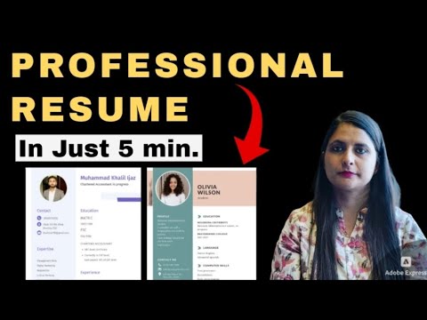 How to make a resume for freshers l Make Online Free Resume l banaye | Canva Resume Resume kaise