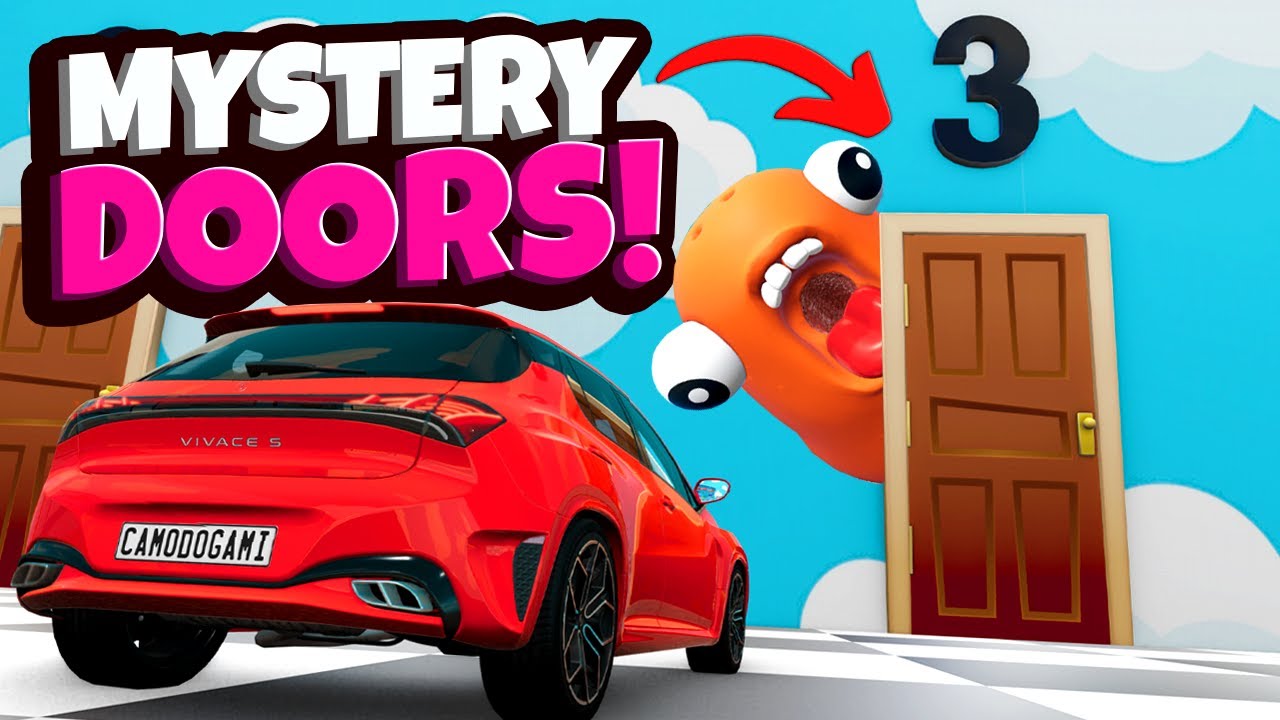 CRASHING Cars in The Mystery Door Challenge in BeamNG Drive Mods!