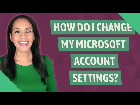How do I change my Microsoft account settings?