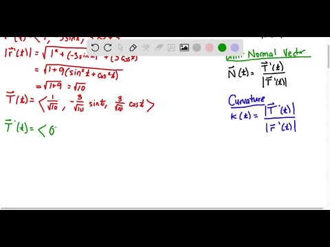 (a) Find the unit tangent and unit normal vectors T(t) and N(t) . (b) Use Formula 9 to find the cur…