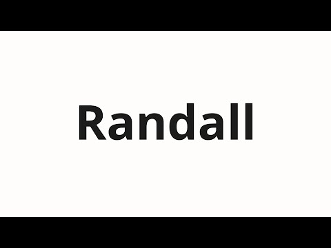 How to pronounce Randall