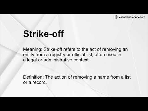 Strike-off Meaning