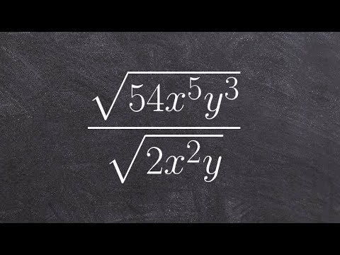 Learning how to divide the square root of two expressions