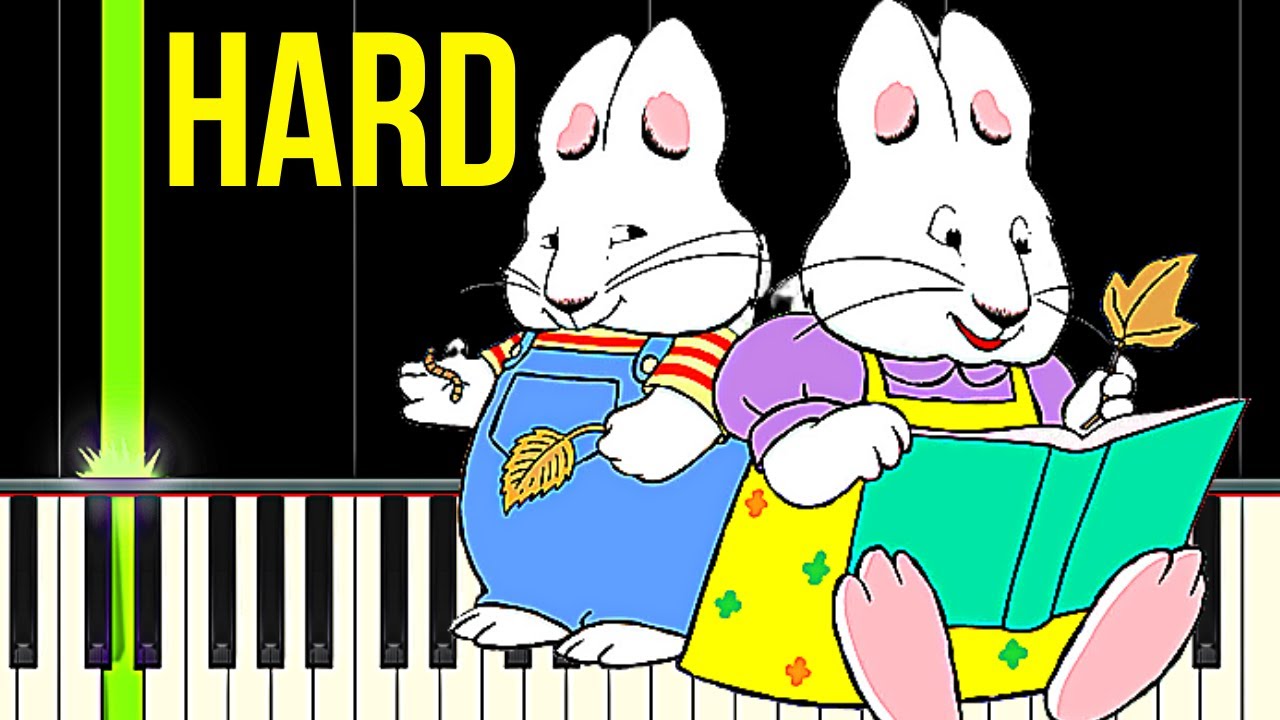 Max and Ruby Theme Hard Piano Tutorial For Beginners - Learn to play Piano and keyboard