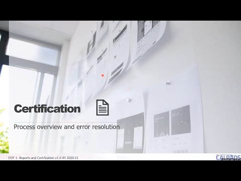 EOY -1 (Module-F) - Reporting & Certification - Certification Process