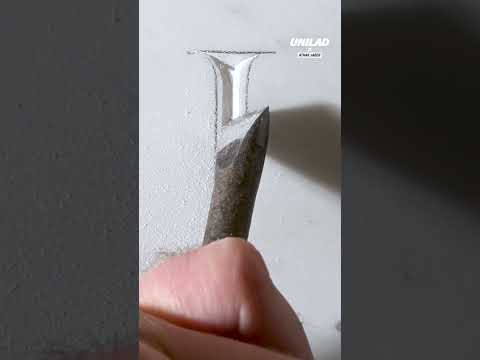 😱 Carving a letter into stone #shorts
