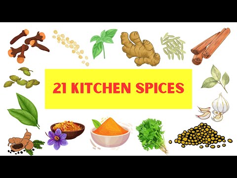 Kitchen Spices Name in English | Kitchen Vocabulary with Pictures #spices #spicenames #learnenglish