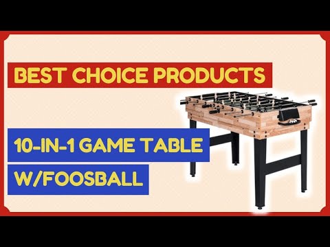 Best Choice Products 10 in 1 Game Table wFoosball, Pool, Shuffleboard, Ping Pong, Hockey, and More