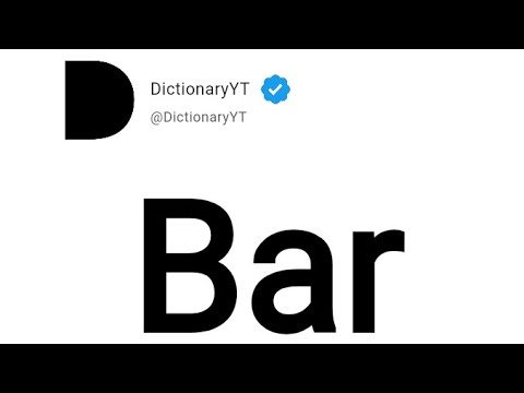 Bar Meaning in English