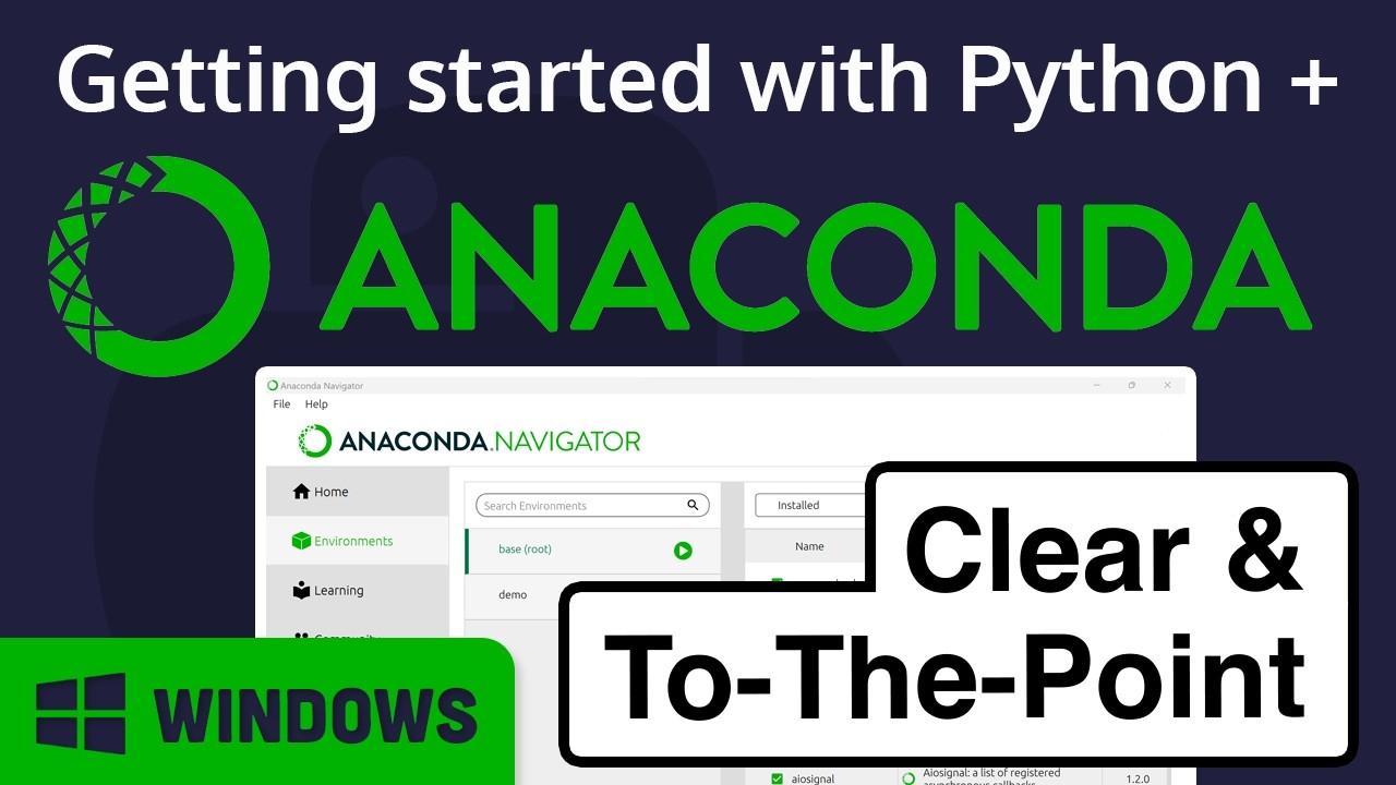 Getting started with Anaconda and Python on Windows