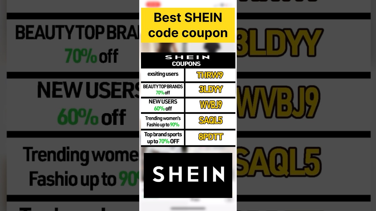 Best SHEIN coupon codes 2026| all code coupons you need from shein is here #shein #shein_code