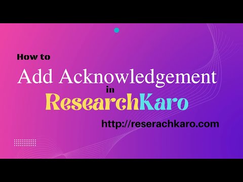 Add acknowledgement of dissertation in ResearchKaro