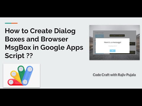 14. How to Create Dialog Boxes and Browser MsgBox in Google Apps Script