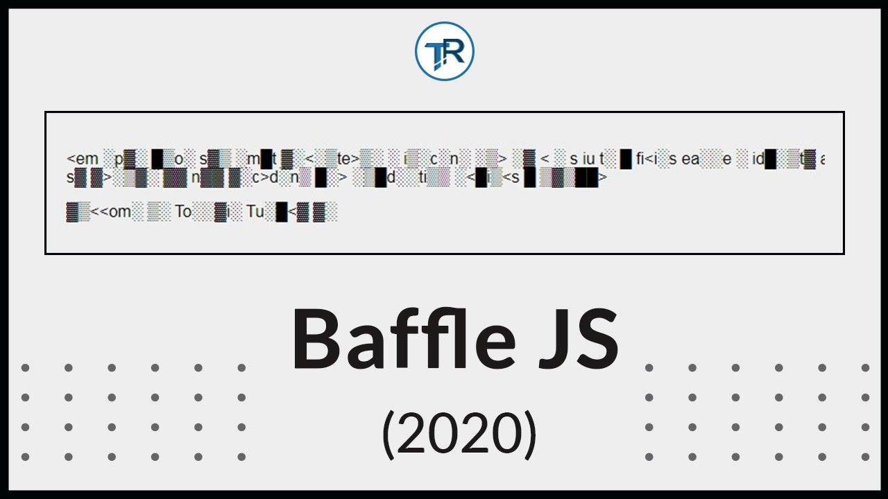 BAFFLE JS (2020) | JQUERY PLUGINS