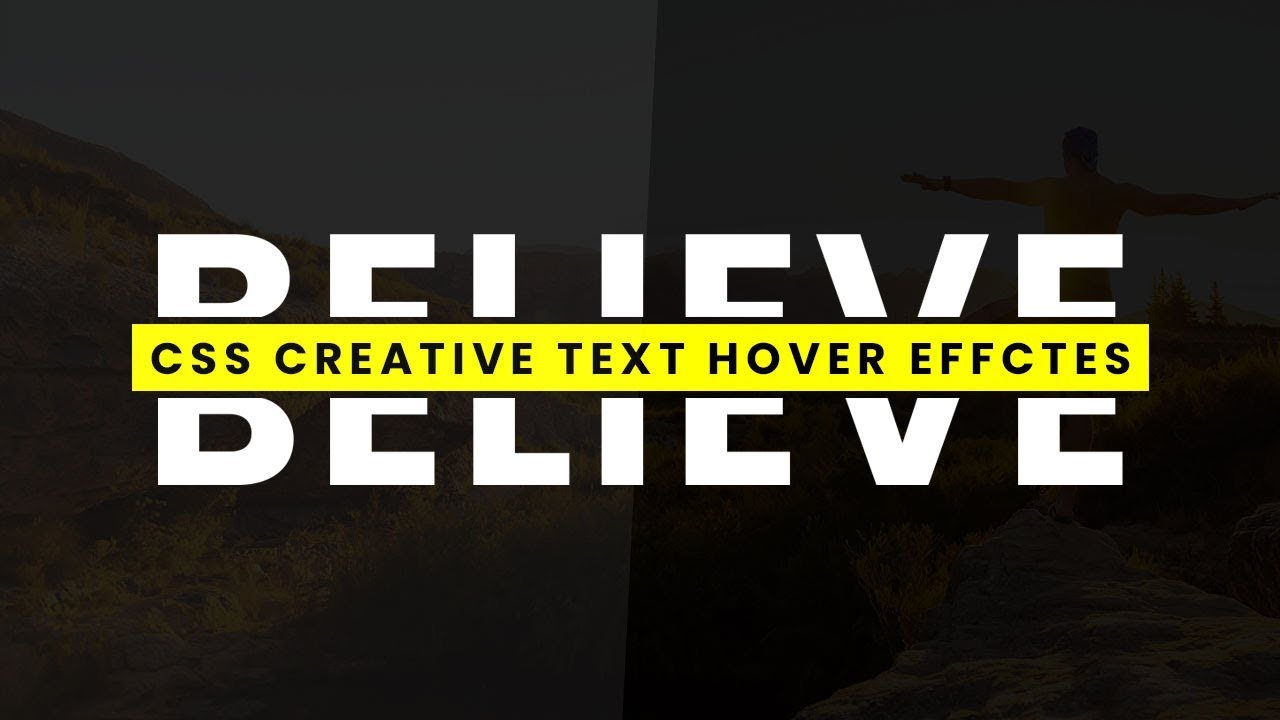 CSS Creative Text Hover Effects | Split Text on Hover