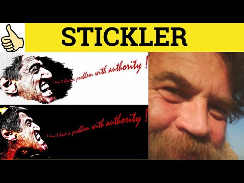 ๐ต Stickler - Stickler Meaning - Stickler Examples - Stickler Defined