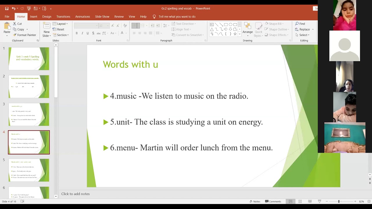 English Unit 3 week 5 Spelling and vocabulary words ppt