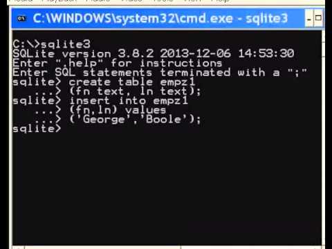 Sqlite3 Temporary Table Creation, Record Insertion and Display