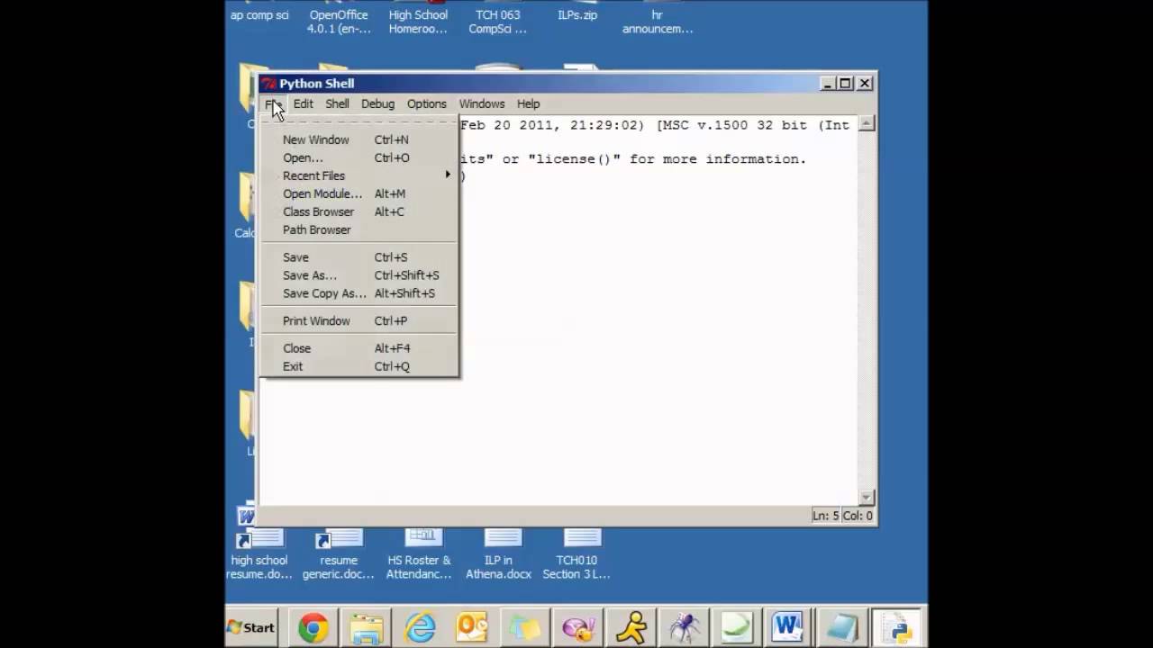 TCH036 Computer Science Assignment 1A Python Using Idle