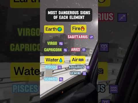 Most Dangerous Zodiac Signs by Element! | Warning Signs Ahead #shorts #astrology #horoscope #zodiac