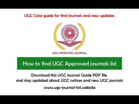 How to Find UGC Care List Journals | UGC Approved Journals list
