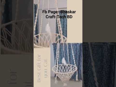 Boho cat bed, Macrame cat hammock, Macramé cat swing, Gift for cat, Gift