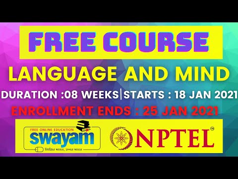 LANGUAGE AND MIND | Swayam Courses Online | Language Course Online |NPTEL Courses | Languacation