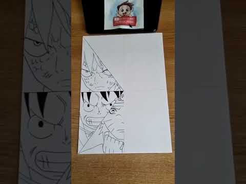 Drawing Naruto Luffy Goku #goku #luffy #anime