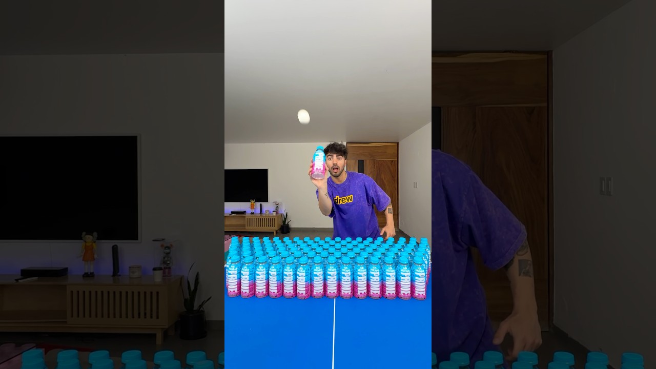 Table Tennis with random objects 😂