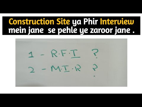 RFI & MIR in Construction | Civil Construction | Interview Questions.