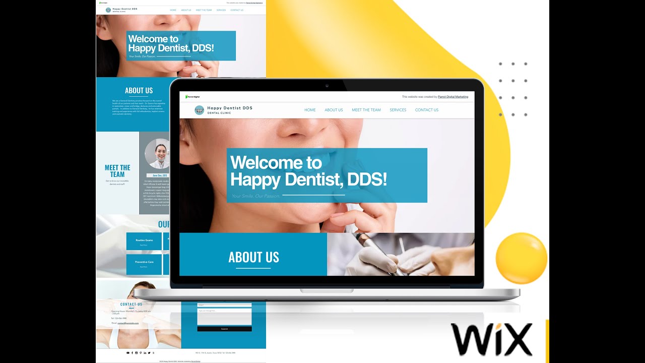 Dentist Website Template Tour