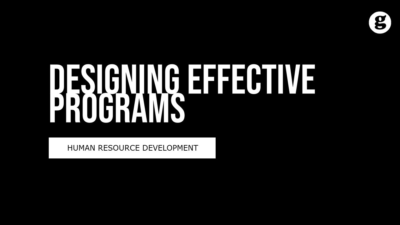 Design Effective Management Development Programs