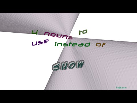 show - 5 nouns which are synonym of show (sentence examples)