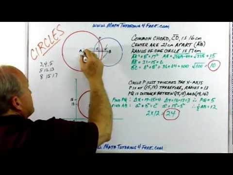 Help Me With Geometry - Circle and Chord Problems - Tom English