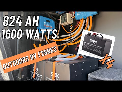 824Ah SOK BATTERY #RVSOLAR INSTALL | ORV F28RKS