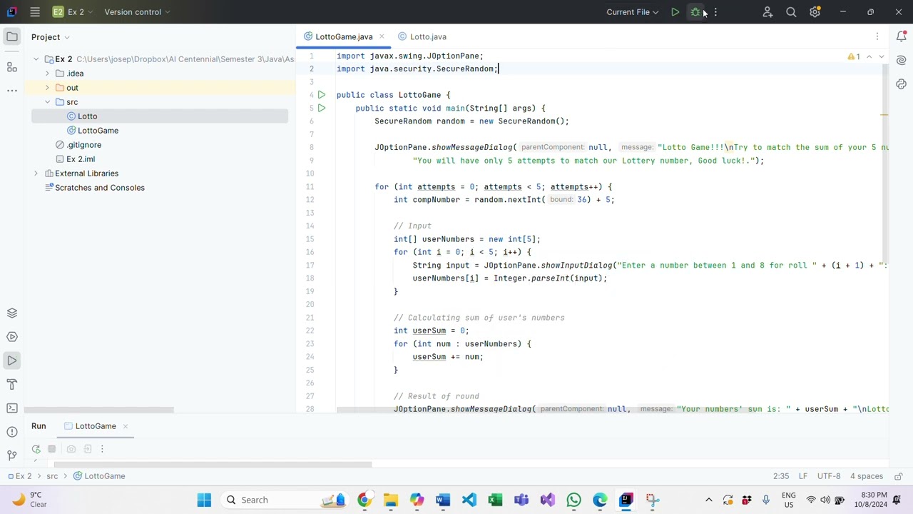 Java - Assignment 2 DEMO