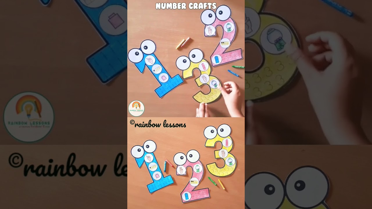 Printable Numbers Craft 🔢✅️ #shorts #numbers #counting #printables #craft