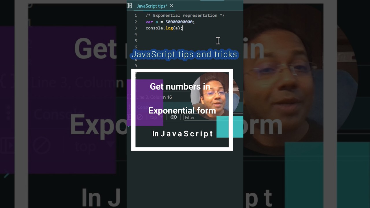 toExponential method in JavaScript #jsbyjs #shorts #coding #learning